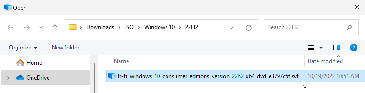 SVF eXtractor - Open SVF file