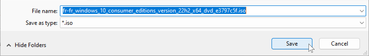 SVF eXtractor - Save ISO file
